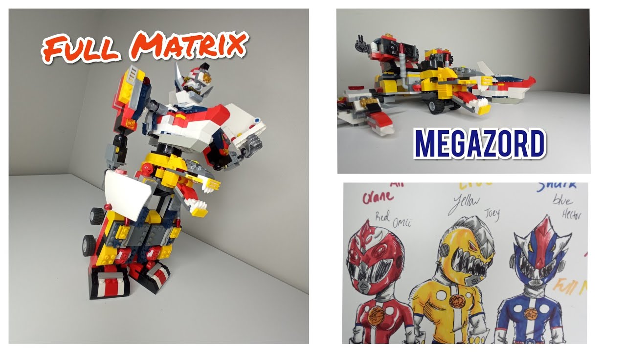 Full Matrix Megazord Review (Lego Megazord) lego mech - YouTube