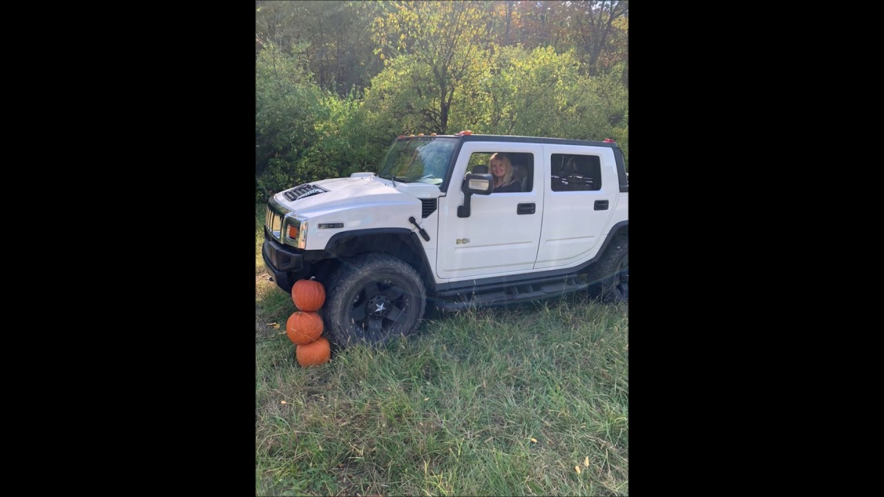 Hummer H2 SUT running over Halloween pumpkins - YouTube
