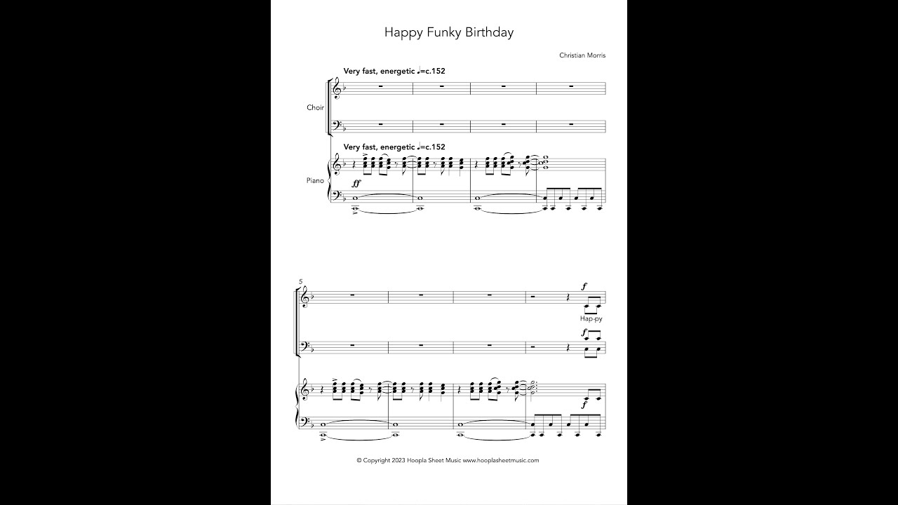 Happy Funky Birthday (Choir and Piano) - YouTube