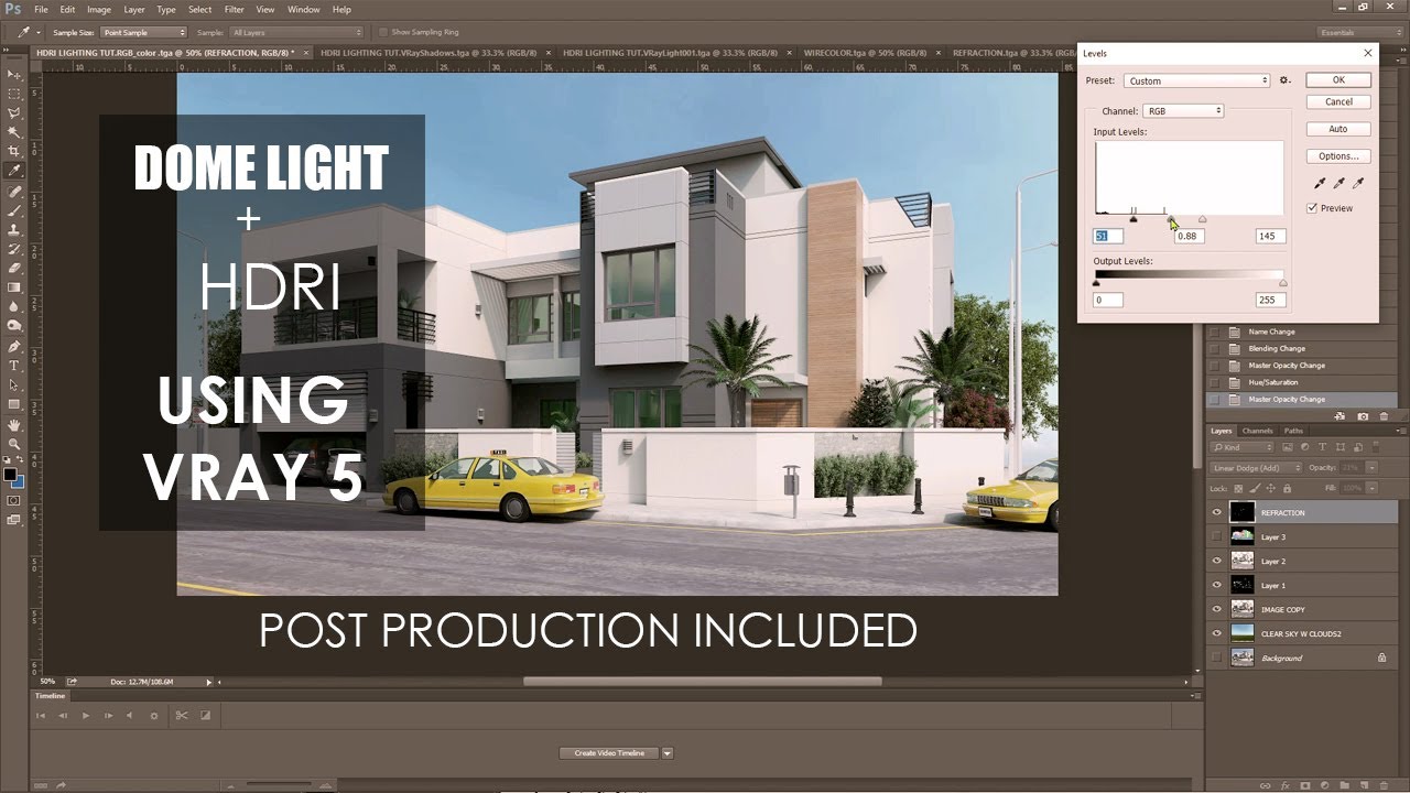 How to use DOME LIGHT and HDRI for Exterior Lighting | Vray for 3DS max - YouTube