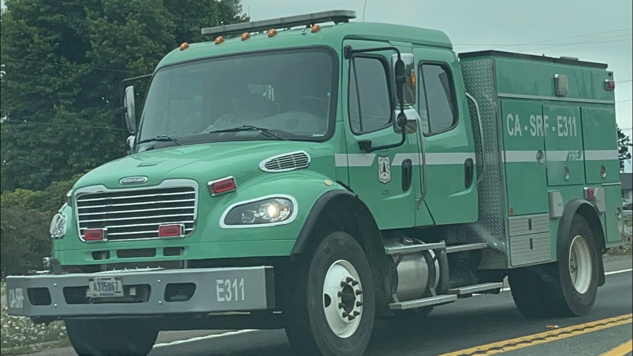 Six Rivers National Forest Service Engine 311 Responding - YouTube
