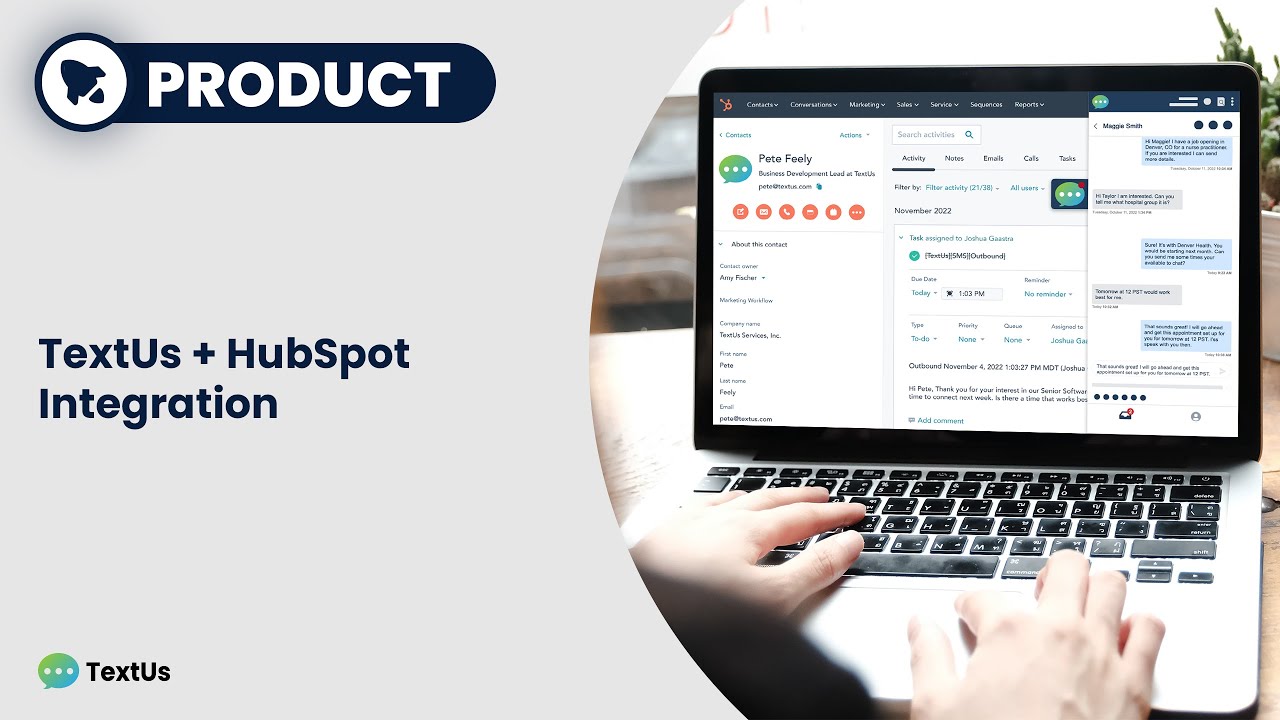 TextUs + HubSpot Integration - YouTube