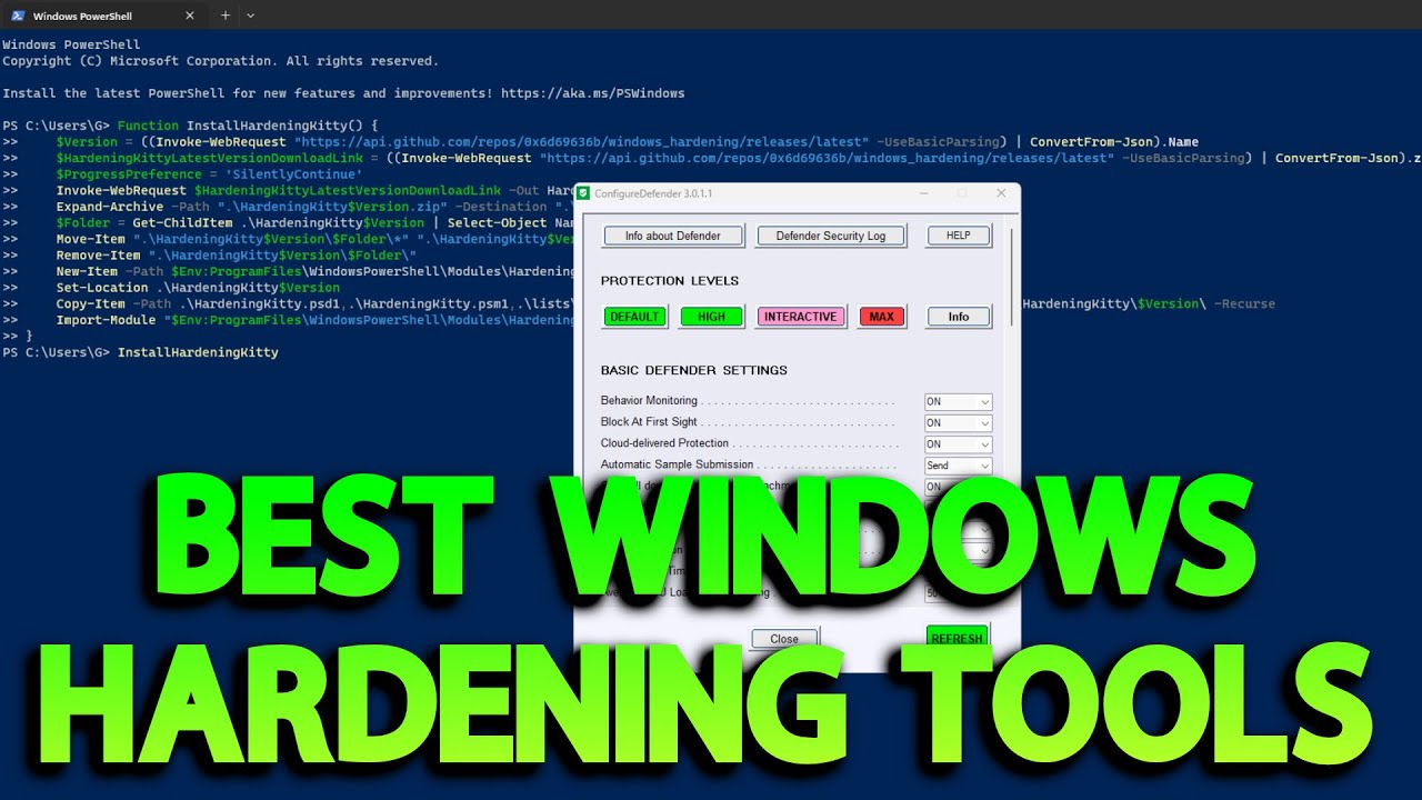 BEST WINDOWS HARDENING TOOLS | ConfigureDefender, HotCakeX, HardeningKitty - Setup Guides - YouTube