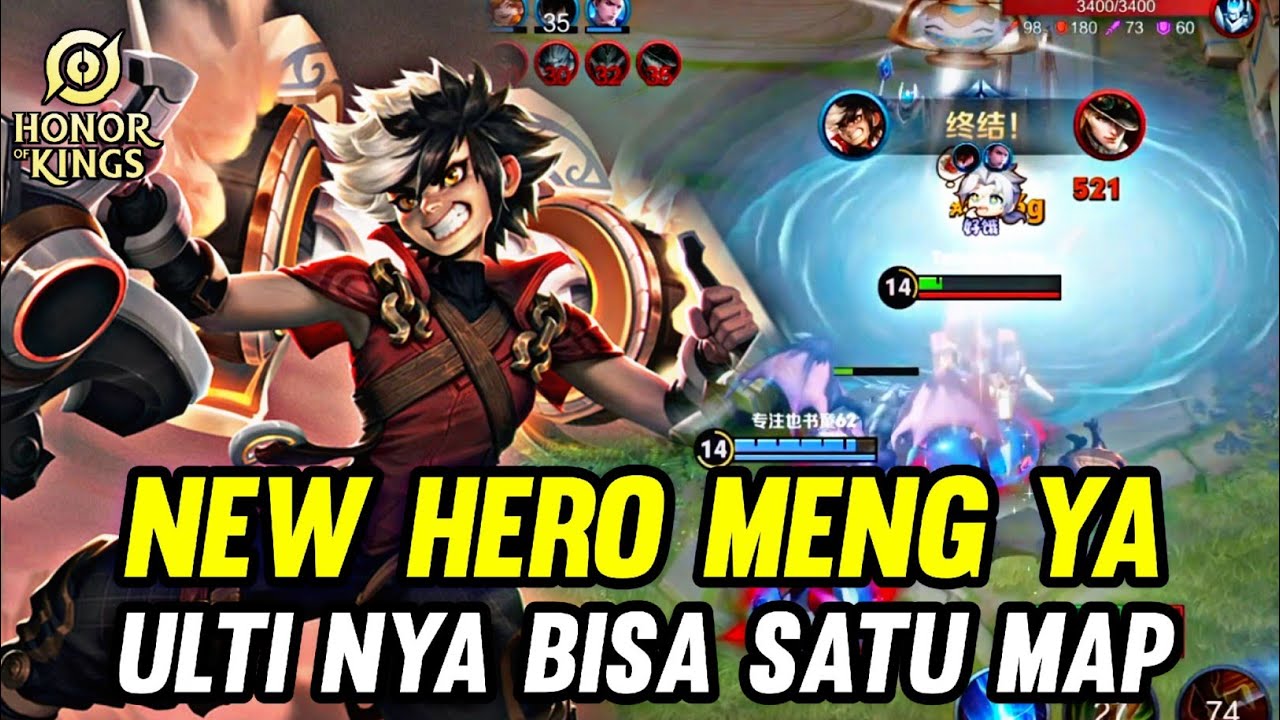 Honor Of Kings (Meng Ya) New Hero Meng Ya ultimate nya Bisa satu Map ...
