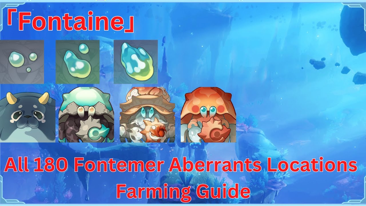 All 180 Fontemer Aberrants Location Farming Guide【Genshin Impact】 - YouTube