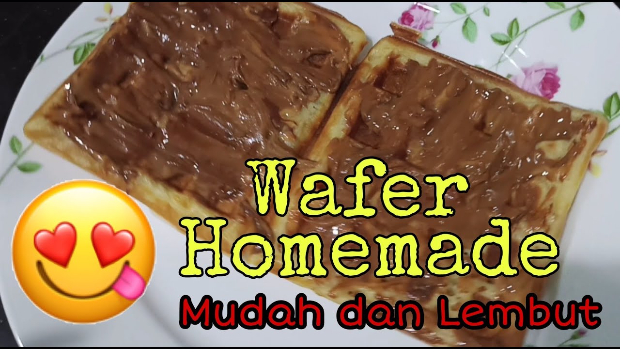 Resepi WAFER homemade mudah dan lembut - YouTube