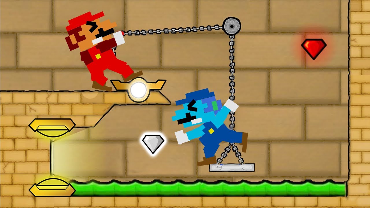 Mario Hot and Mario Ice Vs Watergirl and Fireboy (Part 3) - Mario Bros ...