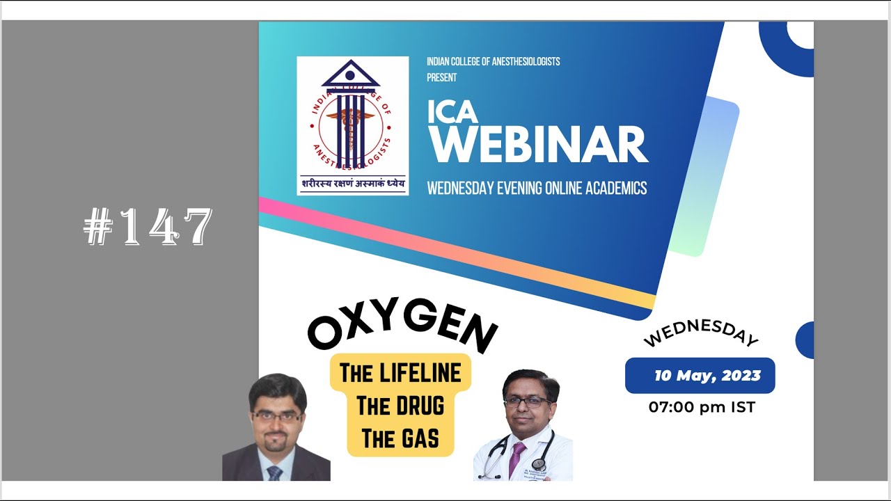 Oxygen - the lifeline, the drug, the gas! ICA Webinar #147 - YouTube
