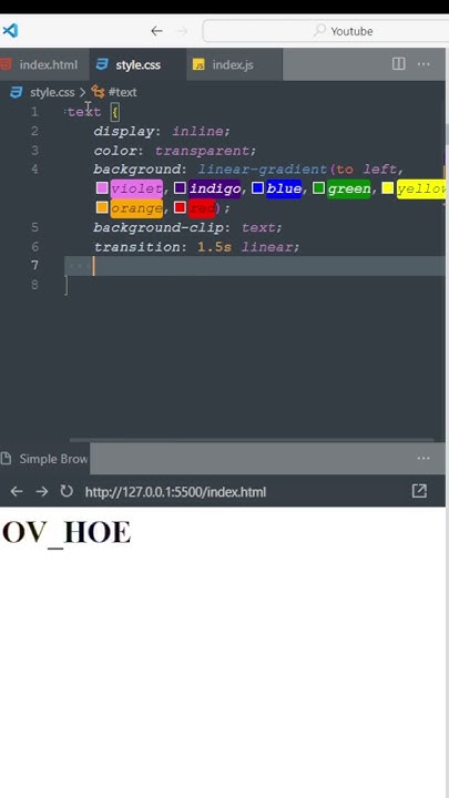 Rainbow Text | HTML and CSS - YouTube