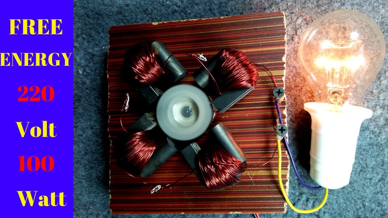 Free Energy_4 COIL Generator Make 220 Volt 100 Watts 100% Free Energy ...