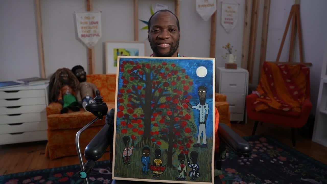 Born without arms or legs, Bukuru Nyandwi's art combines beauty with ...