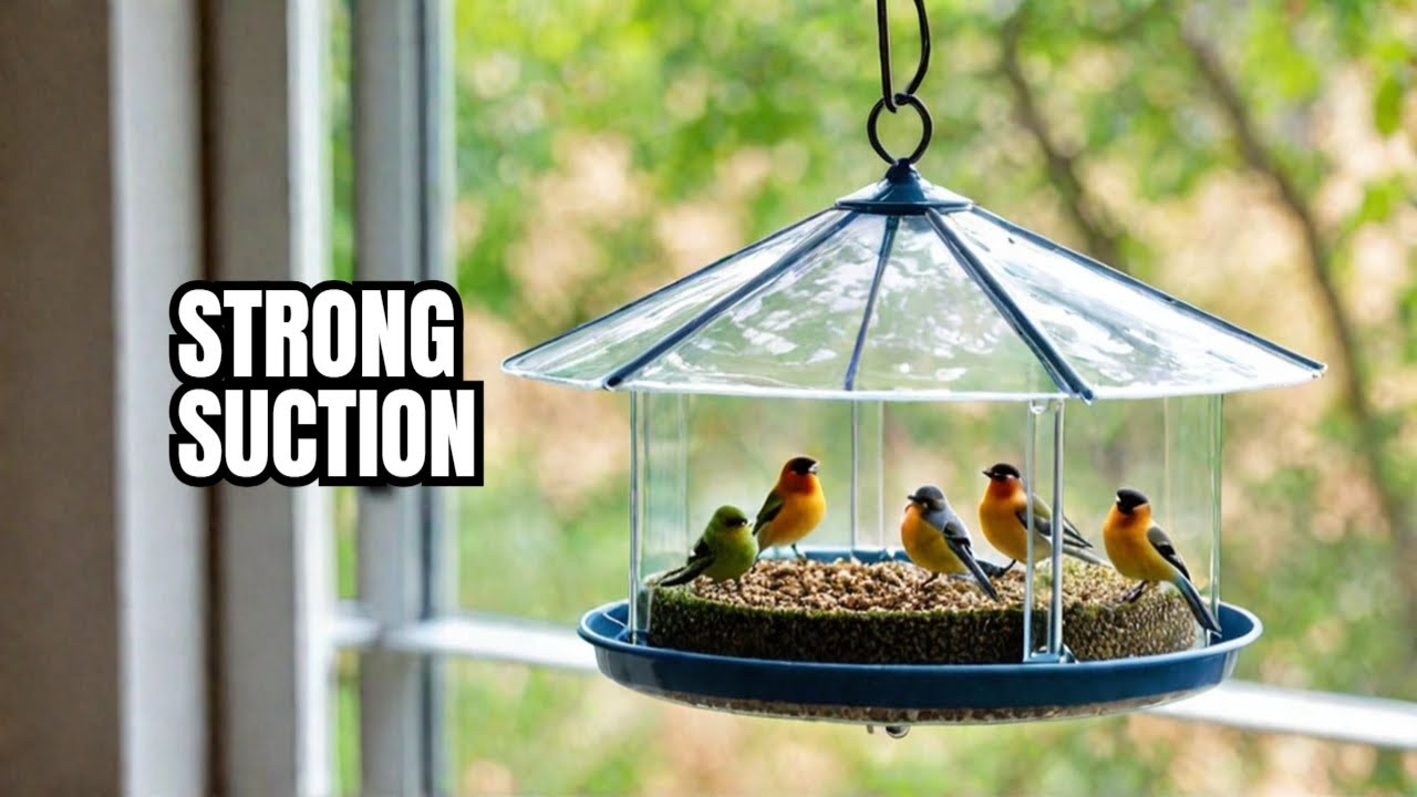 DY-SKTY Clear Window Bird Feeder Test – Strong Suction? Real Bird ...