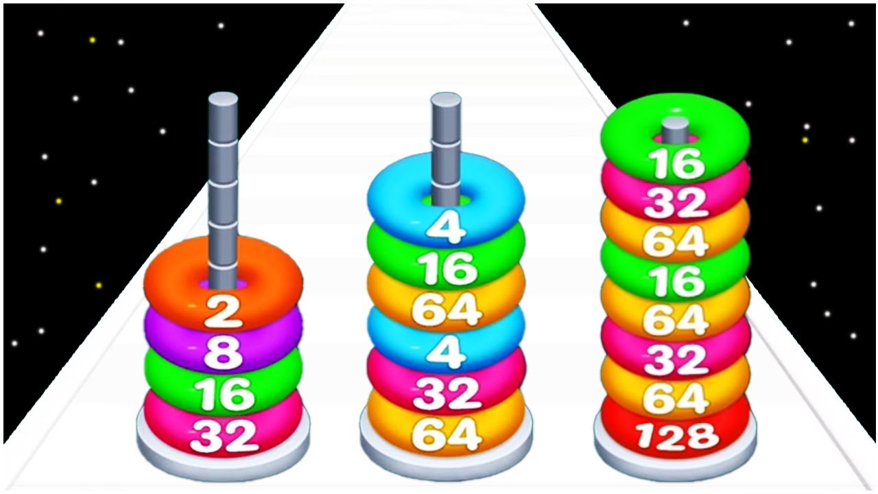 2048 Hoop Stack Number puzzle - Gameplay Walkthrough - Levels 1-20 ...