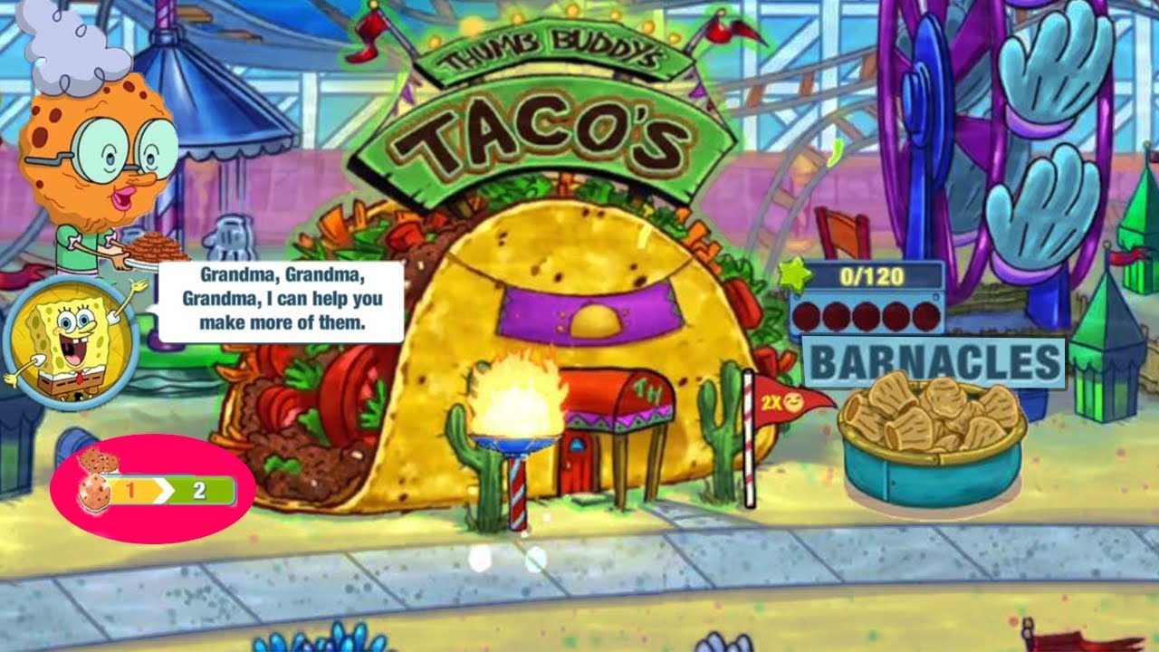 Thumb Buddy Taco's Reset My Cookie Upgrade - Spongebob Krusty Cook Off ...