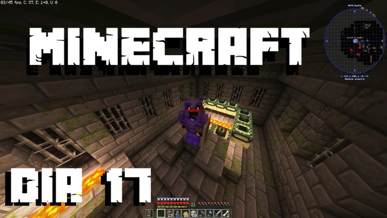 DIA 17 MINECRAFT / RECOLECTAMOS PERLAS DE ENDER Y EL PORTAL DEL ENDER ...