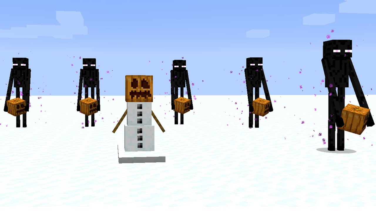Ces endermans font spawner des bonhommes de neige... - FuzeIII - YouTube
