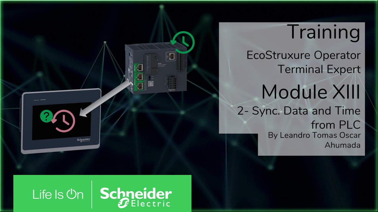 Training EcoStruxure Operator Terminal Expert - M13.2 Sync Date and Time from a PLC - YouTube