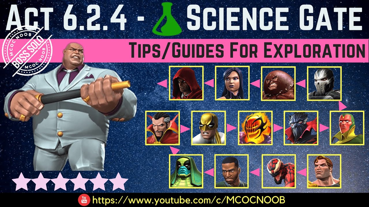 MCOC: Act 6.2.4 - Science Rarity Gate - Tips/Guide - No Revives - Story ...