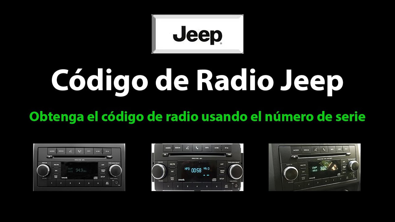 Desbloquear el Código de Radio Jeep Usando el Número de Serie - YouTube