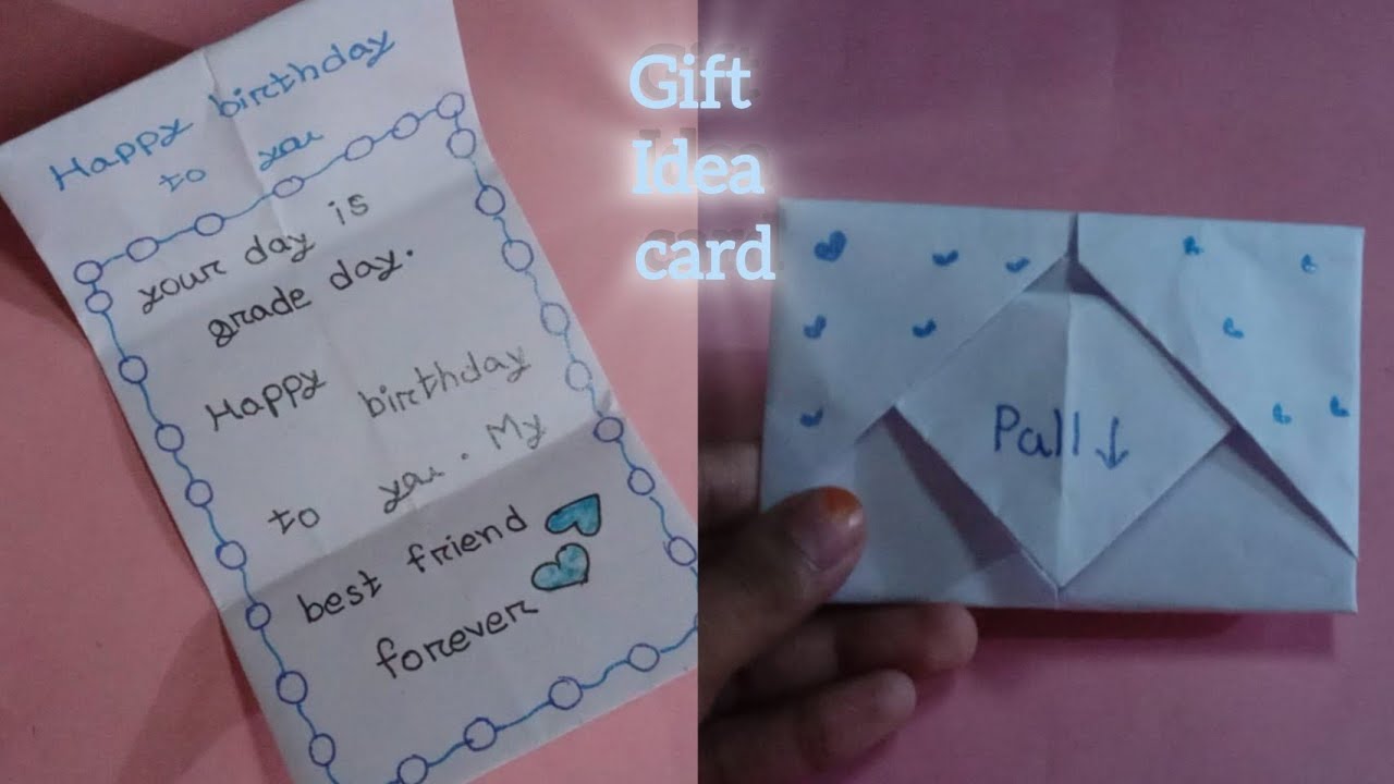 How to make paper gift card. Diy gift idea card . So easy no glue .cute ...