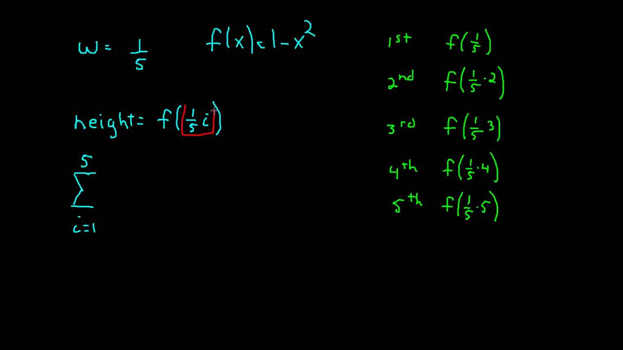 Lower Riemann Sum - YouTube