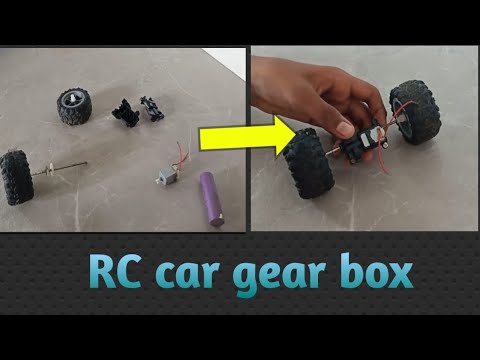 How to make RC car gearbox at home easy - YouTube