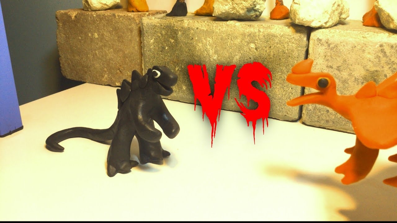 Godzilla vs Ancalagon the black||kaiju claymation fight - YouTube