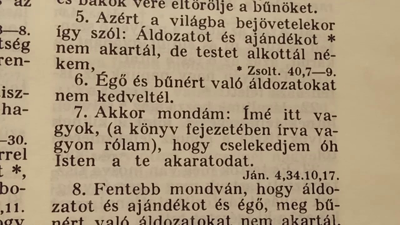 2020.12.14. - Zsidó 10:7 - Isten akarata - YouTube