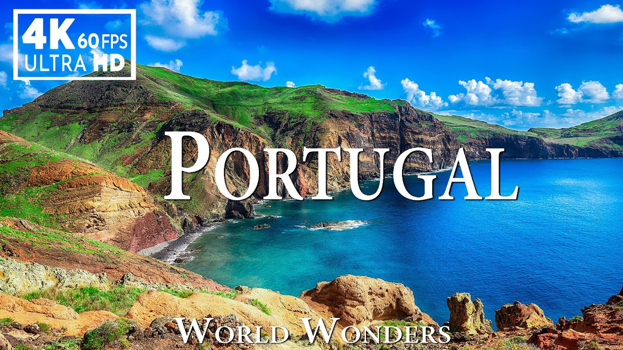 FLYING OVER PORTUGAL (4K UHD) - Relaxing Music Along With Beautiful ...