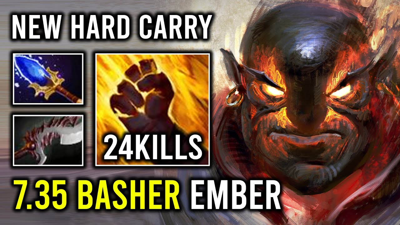 NEW 7.35 Abyssal Blade Late Game 7 Slotted Ember Spirit Vs Hard Carry ...