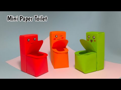 DIY Mini Paper Toilet| Paper Doll House Furniture - YouTube
