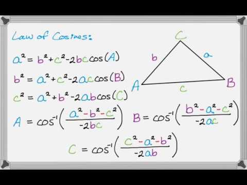 Law of Cosines Example: Side Angle Side - YouTube