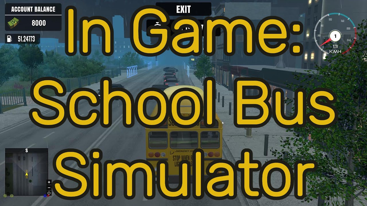In Game: School Bus Simulator - YouTube