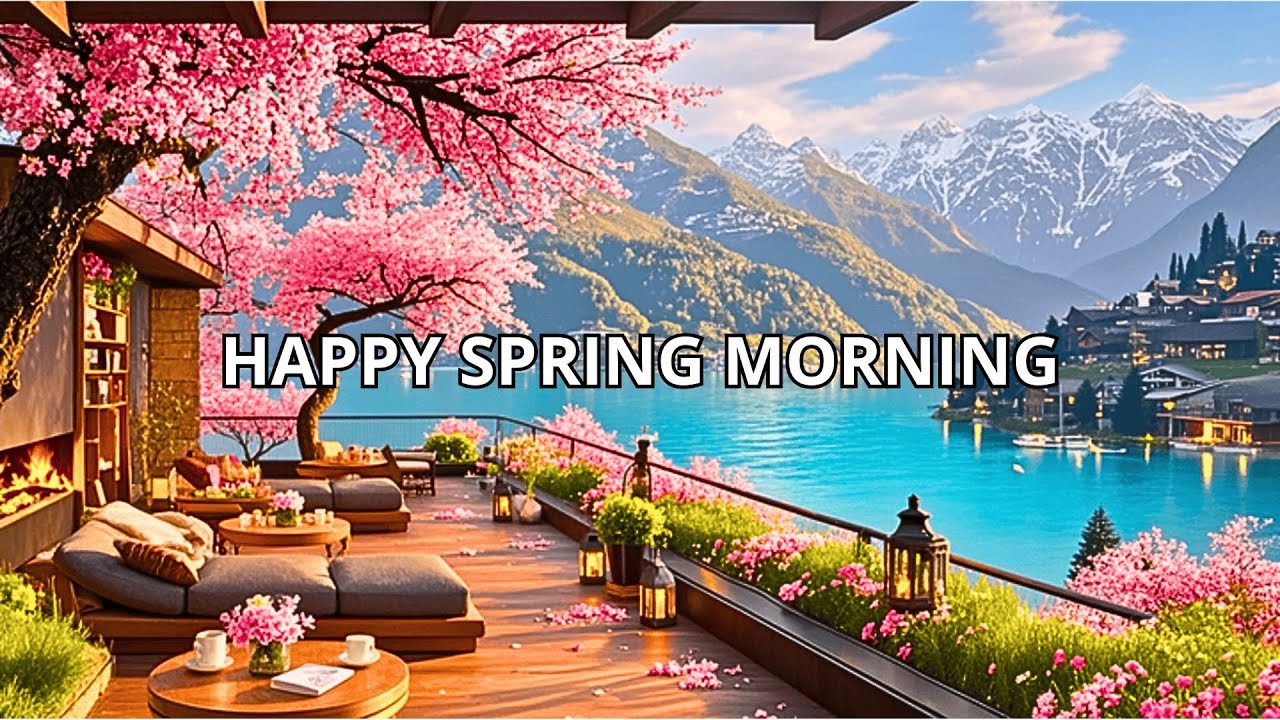 Happy Spring Morning 🎼 Relaxing Jazz Instrumental Music at Outdoor ...