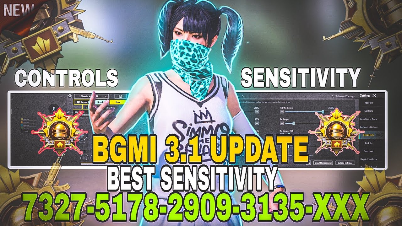 New Update 3.1 😱Best Sensitivity Code + Control Settings Pubg Mobile ...