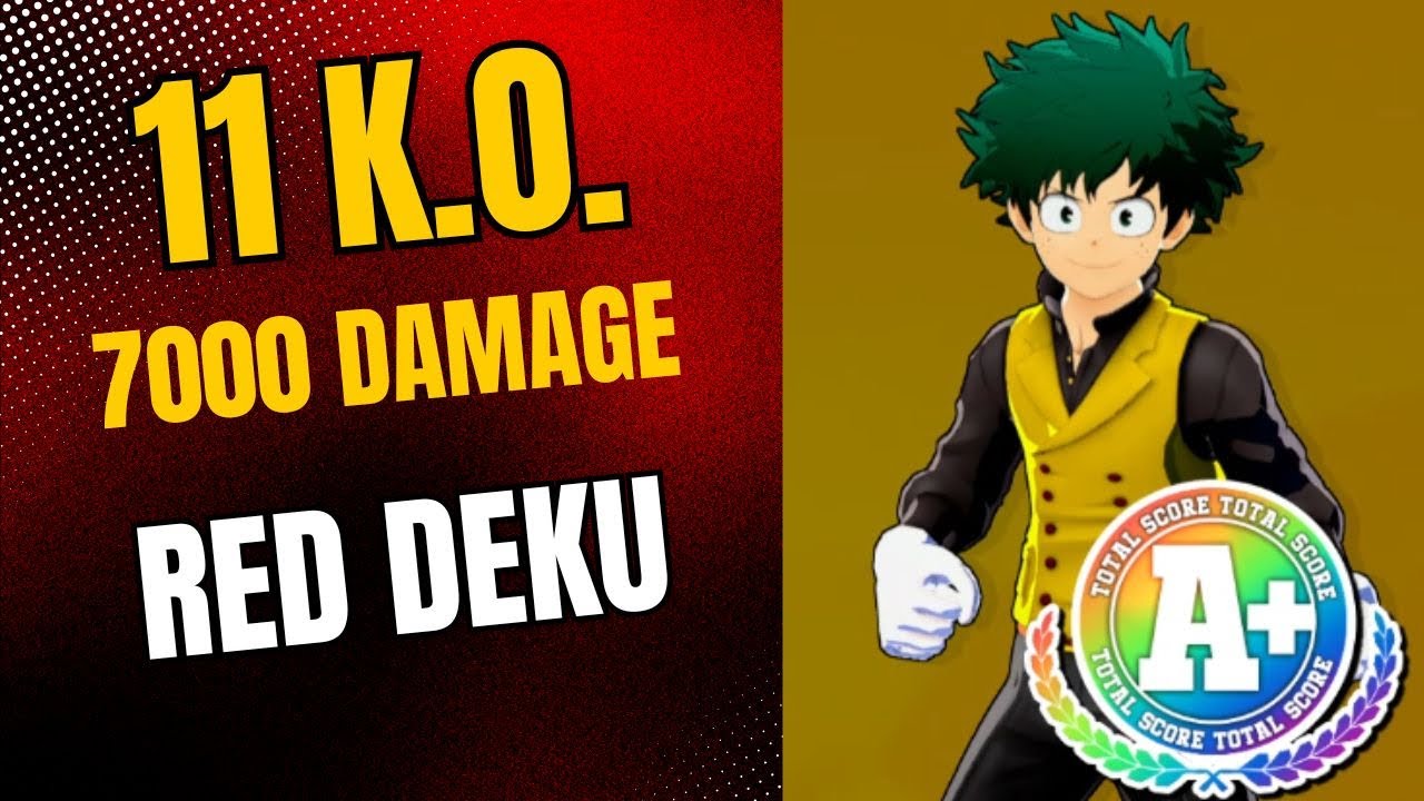 Full Red Deku Gameplay in My Hero Ultra Rumble - YouTube