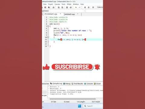 Diamond Pattern Program in C #shorts #coding #tutorial #cprogramming #viral - YouTube