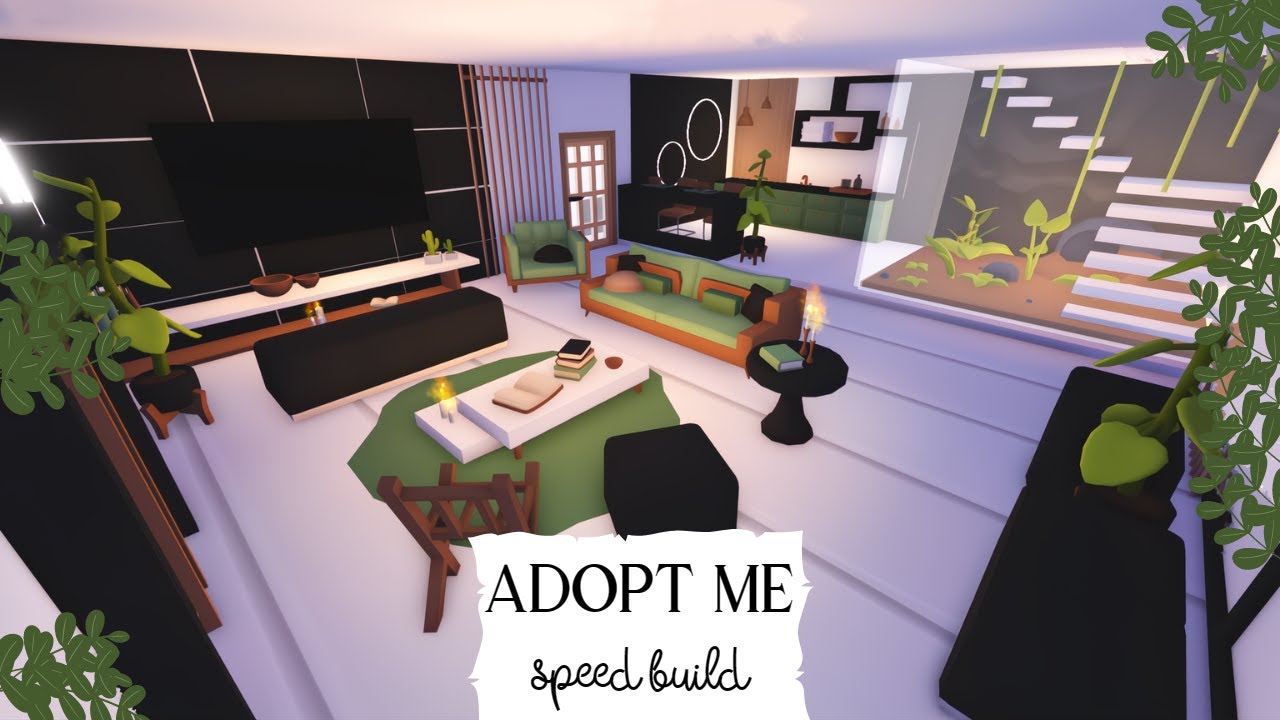 Aesthetic Green Mansion Speed Build 🏡 Roblox Adopt Me - YouTube