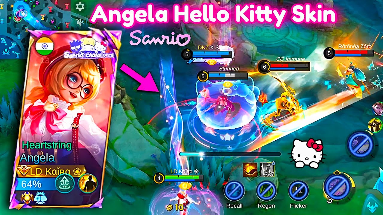 FINALLY ANGELA SANRIO!🎀 MVP Mythic🩷 4K Ultra Graphics no cut no edit🌸 ...