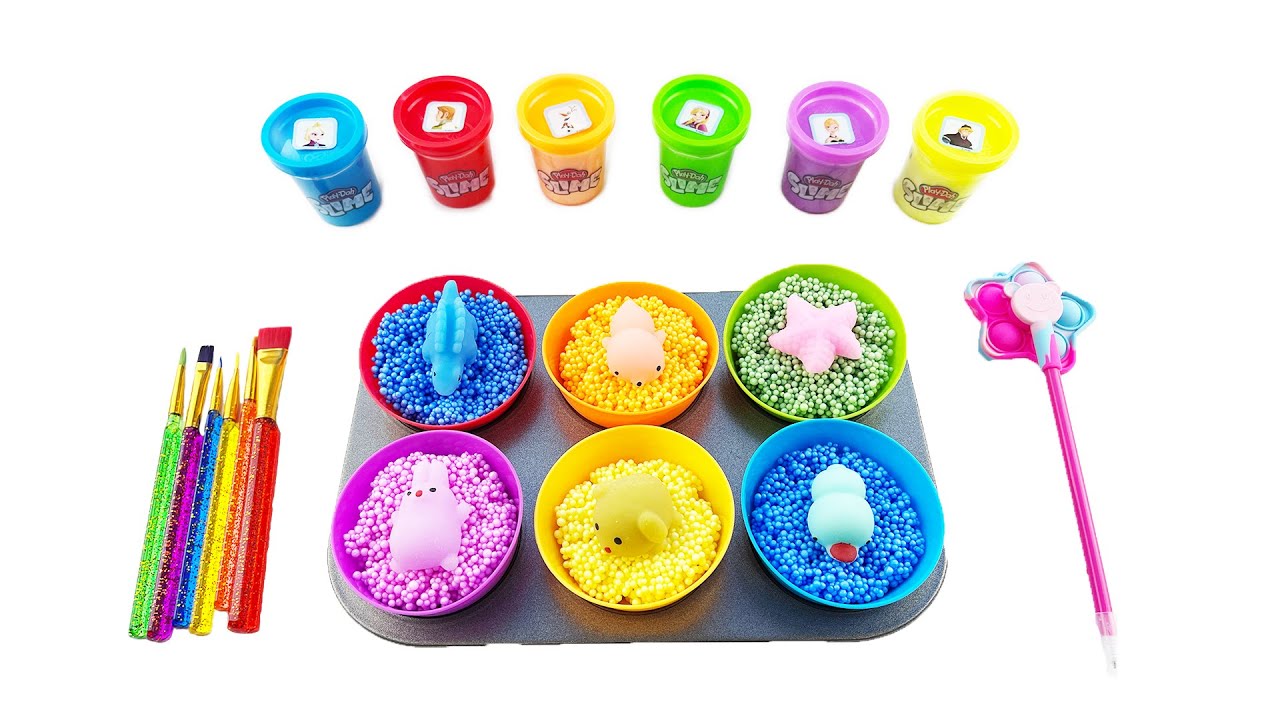 Satisfying Video | How to make Slime Toy Rainbow Frozen ASMR #3 - YouTube