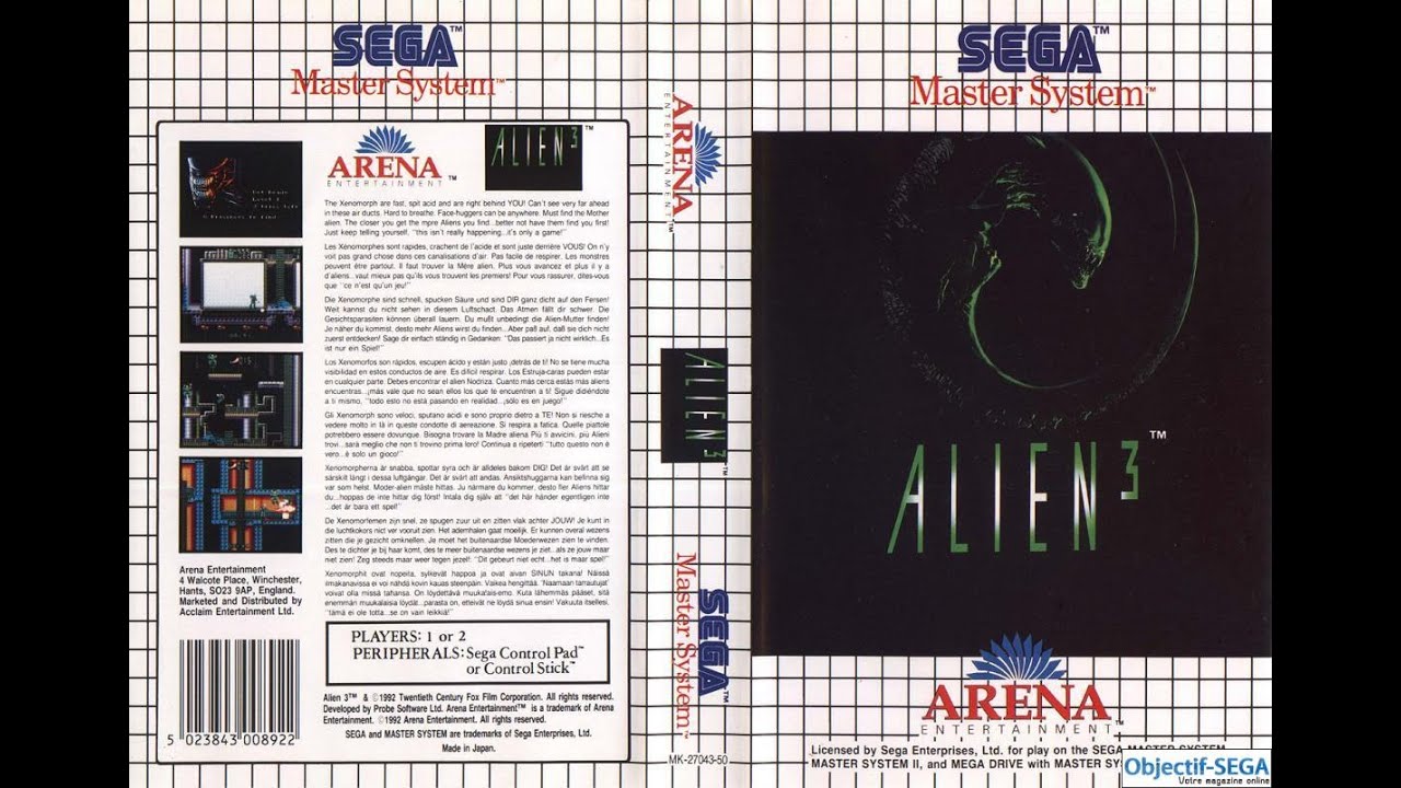 Alien 3 (The Game) (Sega Master System) [Europe] - YouTube