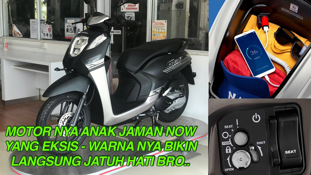 REVIEW WARNA TERBARU HONDA GENIO CBS 2021 | Radiant Silver Black - YouTube