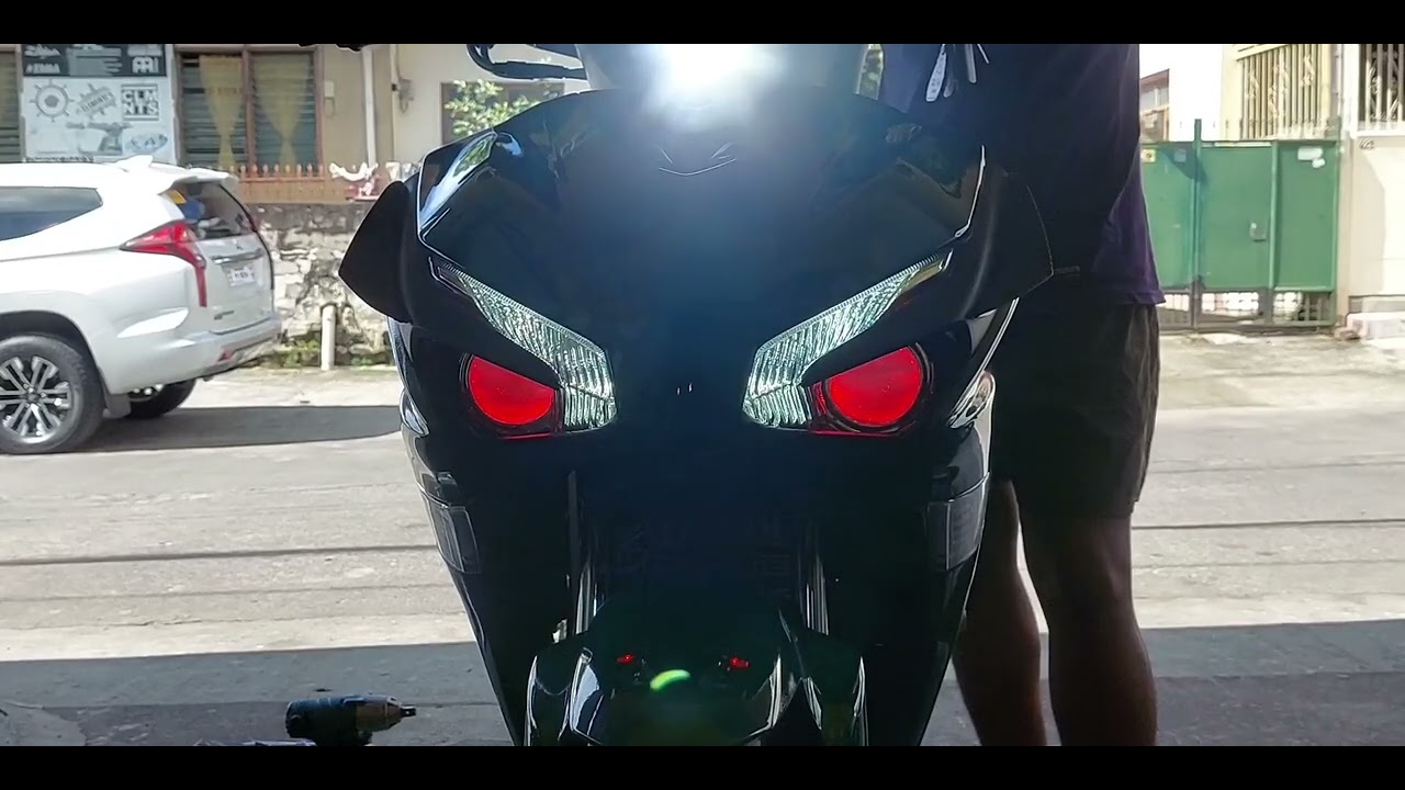 Yamaha Sniper 155r palit high and low headlight shark power with winker ...