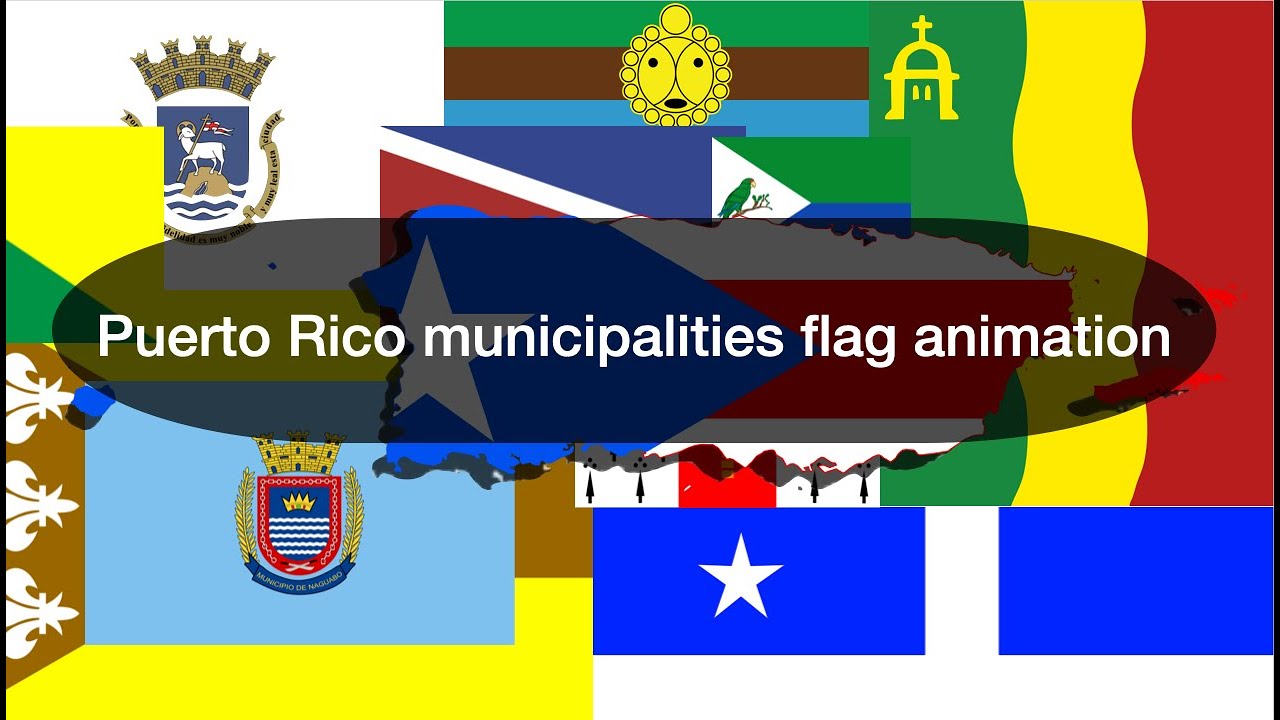 Puerto Rico municipalities flag animation - YouTube