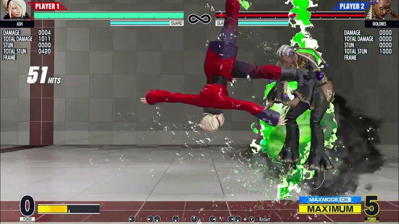 KOFXV Ash-Crimson New Practical 100% Damage Combos (1.63version) - YouTube