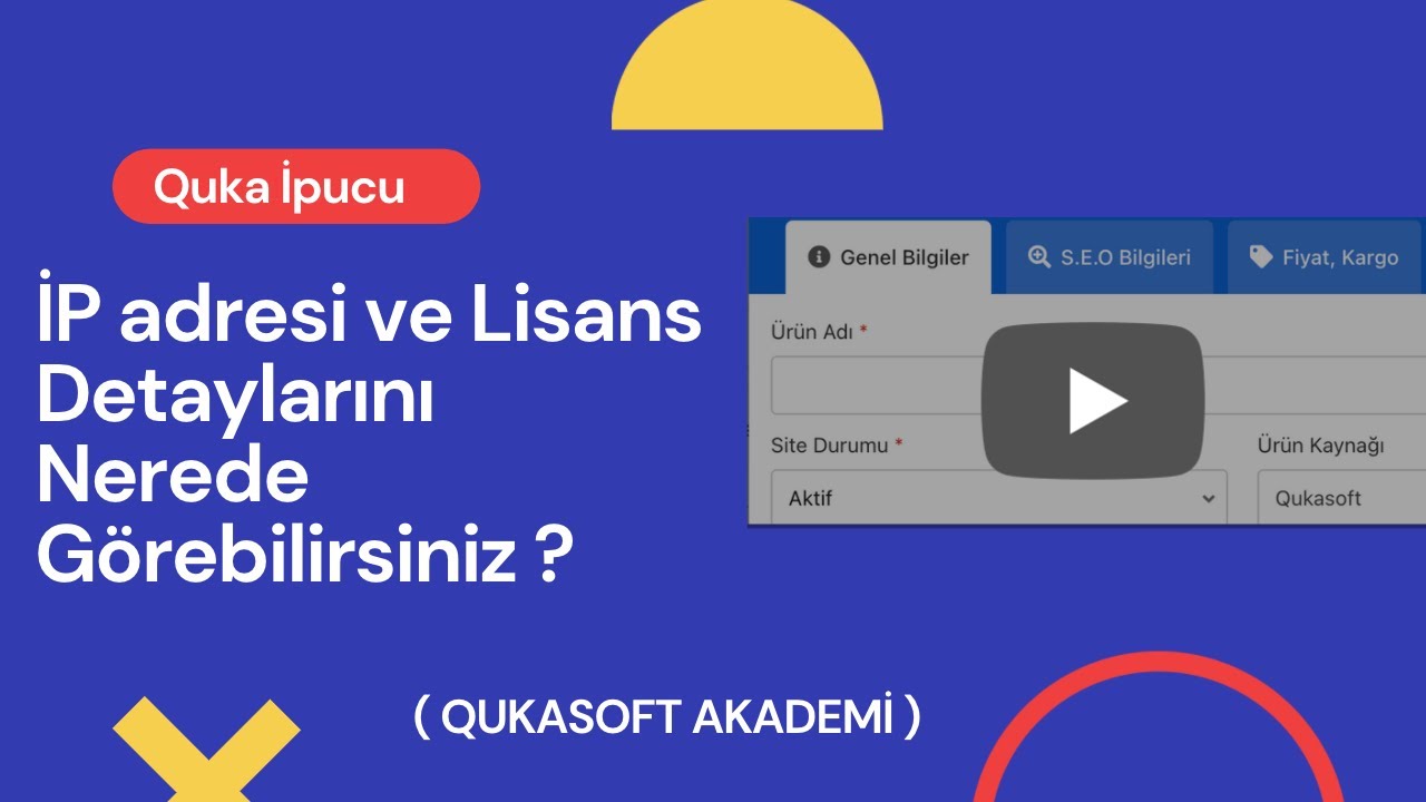 E-Tİcaret Sitenizin İP adresi ve Lisans Detaylarını Nerede ...