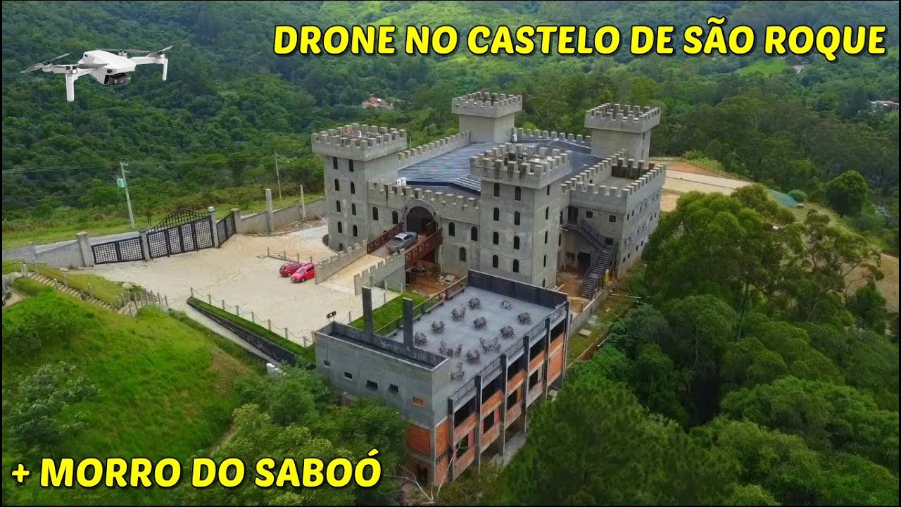 Drone mostra as obras do Castelo de São Roque e o imponente Morro do ...