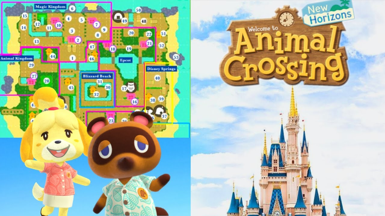 Disney themed Animal Crossing 5-Star island tour. - YouTube