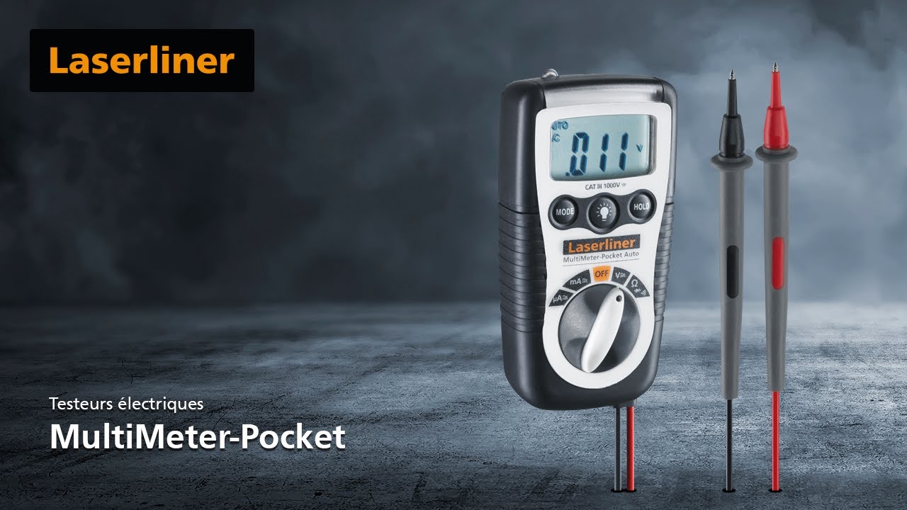 Testeurs électriques - Laserliner - MultiMeter-Pocket - 083.032A - YouTube