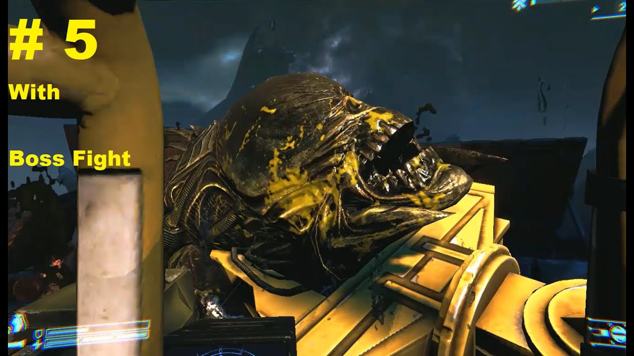 Boss Fight and walk through # Alien: C Marines. - YouTube